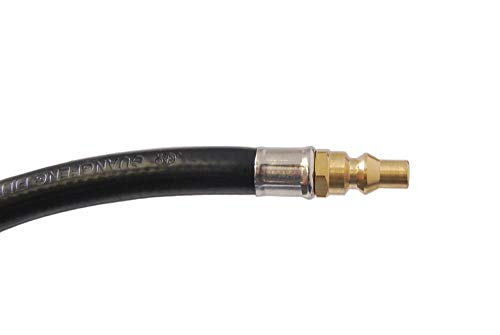 KIBOW 39 Inch Low Pressure Propane Quick-Connect Hose- 1/4β Safety Shutoff Valve & Male Full Flow Plug for RVs
