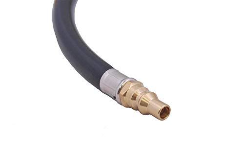 KIBOW 39 Inch Low Pressure Propane Quick-Connect Hose- 1/4β Safety Shutoff Valve & Male Full Flow Plug for RVs