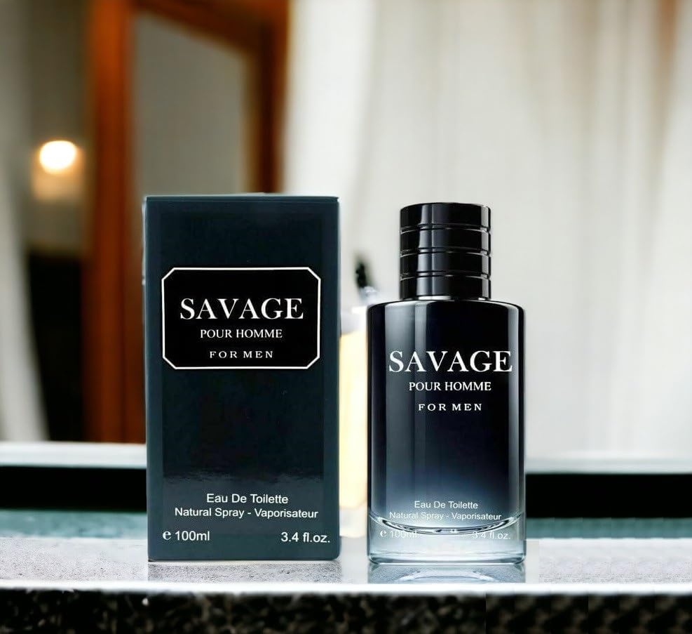 4 pack combo of Savage for Men Eau de Toilette 3.4 oz + Savage Eau de Parfum 3.4 oz + Salvang 35 ml+ 1 Billion 35ml inspired perfume