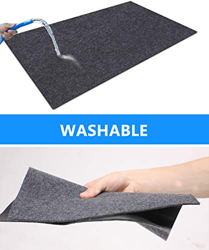 Electric Smoker Mat,Protects wooden floors from liquid and Sauce Spills,Premium Oven Mat,Under Grill Mat,Absorbent material-Contains Smoker Spill,Anti-Slip and Waterproof Backing,Washable (36" x 48")