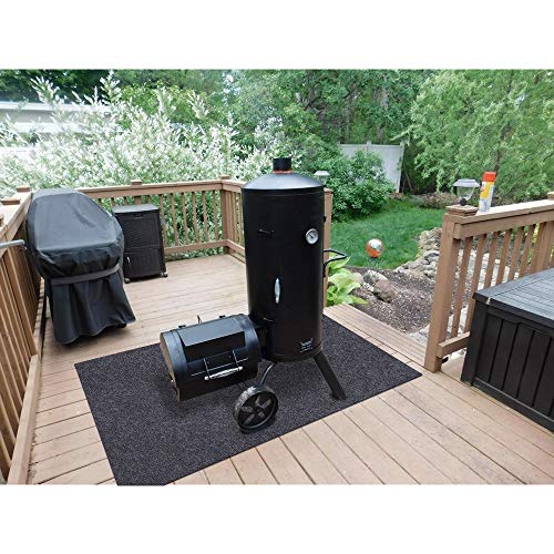 Electric Smoker Mat,Protects wooden floors from liquid and Sauce Spills,Premium Oven Mat,Under Grill Mat,Absorbent material-Contains Smoker Spill,Anti-Slip and Waterproof Backing,Washable (36" x 48")