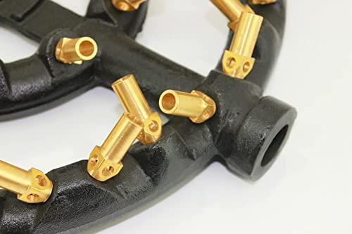 ANPTGHT 4pcs Propane Natural Gas Burner Jet Nozzle Wok Burner Brass Nozzles Sparyer for 10, 20, 23, 32, 44 Tips Cast Iron Burner fit Wok Range, Grilling, Stir Fry (Propane Gas)