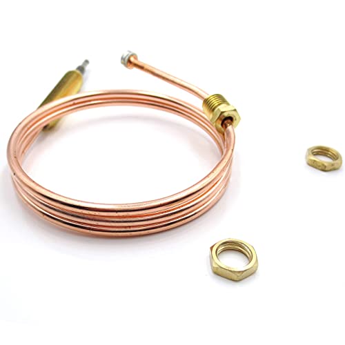 Universal Gas Thermocouple 24" Length Used on BBQ Grill or Fire Pit Heater or Gas Water Heater M8x1 End Nut and Head Tip