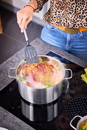 Rösle Basics Line Slotted Turner Spatula with 13.5 in. Stainless Steel Handle