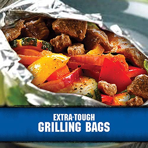 Kingsford Extra Tough Aluminum Grill Bags, for Locking in Flavors & Easy Grill Clean Up, Recyclable & Disposable, 15.5" x 10", Pack of 4 (4)