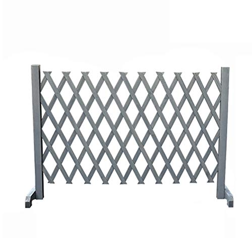 LIXIONG Garden Fence Screen Patio Expanding Fence Solid Wood Plant Palisades Privacy Screen Restaurants Isolation Animal Barrier，5 Size (Color : Gray, Size : 280x160cm)