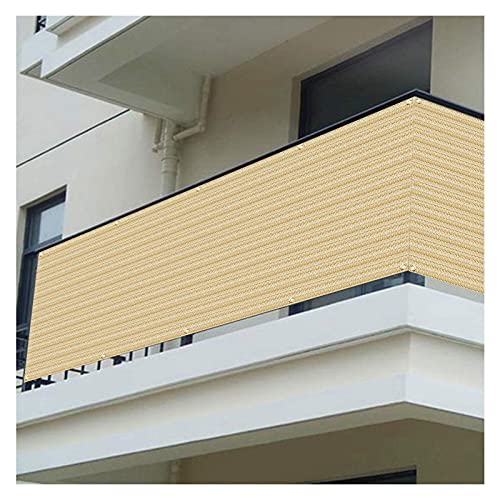 ALBN Balcony Privacy Screen Fence Shade Net Cover Windproof HDPE Anti-UV with Eyelet for Outdoor Yard Wall Garden Backyard (Color : Beige, Size : 1.1x3m)