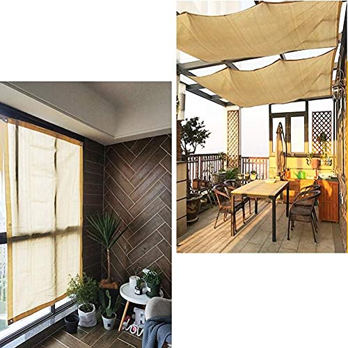 ALBN Shade Cloth Shading Net Garden Shadow Sunscreen Breathable Anti-UV Polyethylene, 17 Sizes (Color : Beige, Size : 2x6m)