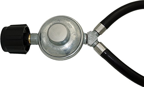 DOZYANT 2 Feet Y Splitter Two Hose Low Pressure Propane Regulator Connection Kit for Most LP LPG Gas Grill, Heater and Fire Pit Table, Fit Type 1 (QCC-1), 3/8" Flare Swivel Fitting