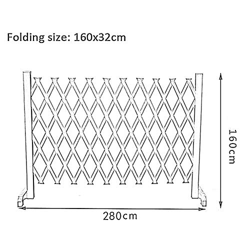 LIXIONG Garden Fence Screen Patio Expanding Fence Solid Wood Plant Palisades Privacy Screen Restaurants Isolation Animal Barrier,5 Size (Color : Gray, Size : 280x160cm)