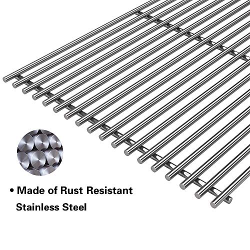 SHINESTAR Stainless Steel Grates Replacement for Weber Genesis E-330, E-310, Genesis 300 Series Grill Parts, 19.5 x 12.9 Inch, 2-Pack, 7mm