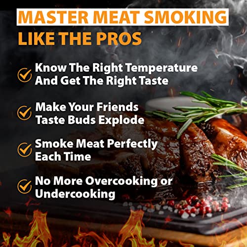 Best Improved Version Meat Smoking Guide Magnet More Popular Meats (44) & Wood Flavors Brighter Color Bigger Text Pitmasterās Target Temperature Time BBQ Gift Pellet Smoker Grill Grilling Accessories