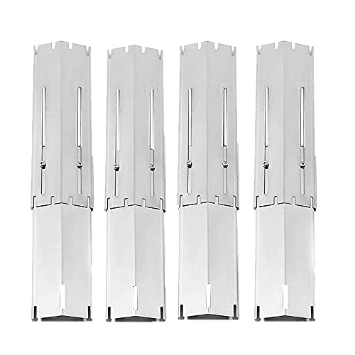 KEESHA Universal Heat Plates Tent Shield Grill Parts Stainless Steel Adjustable Burner Cover Flame Tamer for Nexgrill Parts Charbroil and Other Barbecue Gas Grill