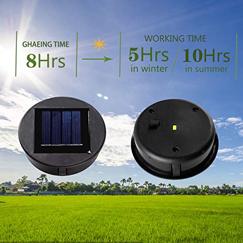 ZNYCYE 2 Pack Solar Light Replacement Top(Top Size 2.76 in, Bottom Size 3.15 in) Waterproof Solar Light Replacement Kit for Outdoor DIY Hanging Lanterns(Warm White LED)