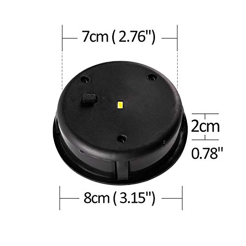 ZNYCYE 2 Pack Solar Light Replacement Top(Top Size 2.76 in, Bottom Size 3.15 in) Waterproof Solar Light Replacement Kit for Outdoor DIY Hanging Lanterns(Warm White LED)