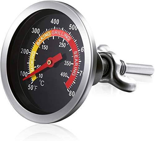 2 pcs BBQ Grill Temperature Gauge, Charcoal Pit Grill Smoker Thermometer Gauge BBQ Temp Gauge