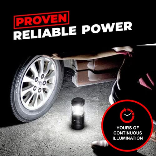 GearLight Camping Lantern - 2 Portable, LED Battery Powered Lamp Lights, Magnetic Base and Foldable Hook for Emergency Use or Camp Sites. Gift for him, for Kids Stocking Stuffer. Christmas Gift.