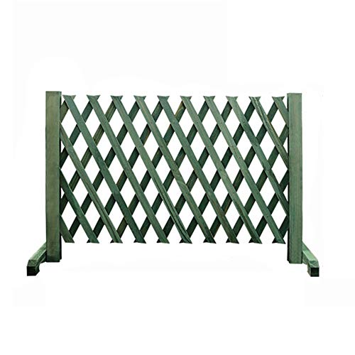 LIXIONG Garden Fence Screen Outdoor Plant Palisades Expanding Fence Solid Wood Privacy Screen Animal Barrier Restaurants Isolation Flowerbeds，5 Size (Color : Green, Size : 280x160cm)
