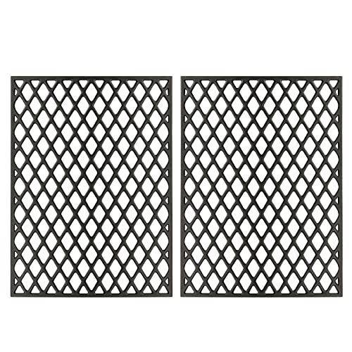 Utheer Cast Iron Grill Grate for Pit Boss 820 850 Series Grill, Pit Boss 820 Series Wood Pellet Grills, Fit Pit Boss Pro Series II 850 Wood Pellet Grill, Pit Boss Grill Replacement Parts, 2 Pack