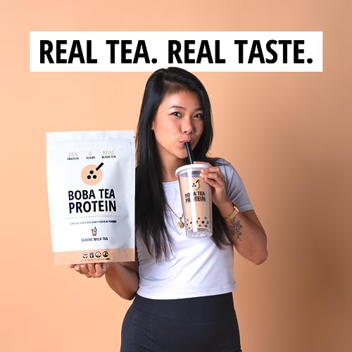 Classic Milk Tea Protein Powder | 25g Grass-Fed Whey Protein Isolate Powder | Gluten-Free & Soy-Free Bubble Tea Protein Drink | Real Ingredients & Lactose-Free | 19 Servings