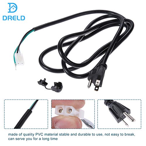 Smoker Grill Power Cord Kit by Dreld,Barbecue Power Cord Replacement for Traeger and Pit Boss Pellet Smoker Grills - 6 Feet