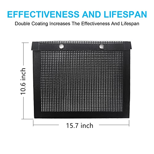 WOHLOPL Mesh Grill Bags - Reusable Non-Stick BBQ Mesh Grill Bags,Large Barbeque Bags for Grilling, Easy to Clean, 15.7 x 10.6 Inch (2 pcs)