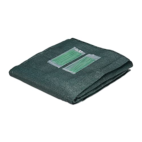 Relaxdays 10028083_1136, Green Fence, Privacy Shield for Fences & Railing, HDPE Net, UV-Resistant, Weatherproof, 1x20m, 1 x 20 Meter