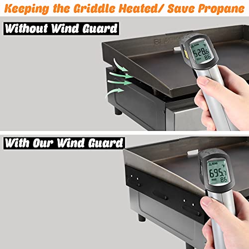 AOKEMAi Wind Guard for Blackstone 22 Inch Griddle, Wind Screen, Blackstone Griddle Accessories, Set of 4 Wind Guard Waterproof Grill Accessories, Wind Guards, Black (Fit for 22β Griddle)