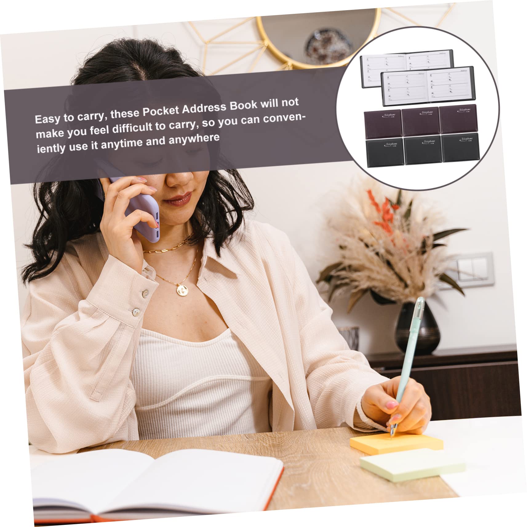 Ciieeo 10pcs Mini Phone Book Credit Card Wallet Mini Pocket Notebook Small Credit Card Wallet Password Book Password Keeper Organizer Pocket Address Book Paper Black Office Phone Book