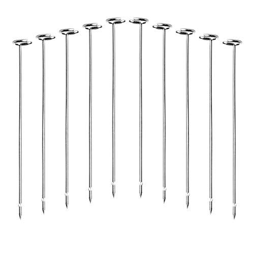 Lawenme Grill Kebab Skewers Compatible with Ninja Foodi AG300, AG300C, AG301, AG301C, AG302, AG400, IG301A, 10 Skewers Stainless Steel 7.25" Long