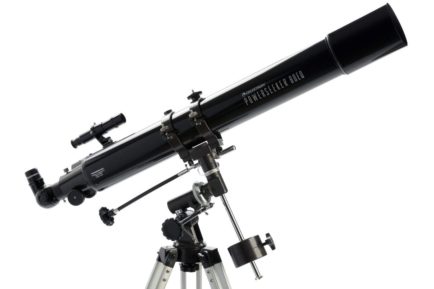 Celestron - PowerSeeker 80EQ Telescope - Manual German Equatorial Telescope for Beginners - Compact and Portable - BONUS Astronomy Software Package - 80mm Aperture