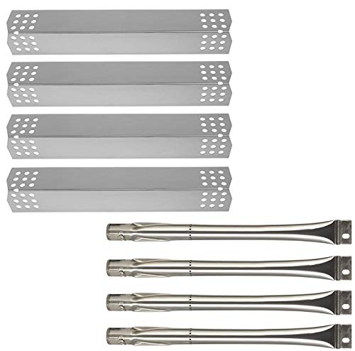 Htanch SN7371(4-Pack) SA4251(4-Pack) 14 9/16" Heat Plate and Burner for Sunbeam 720-0697 Nexgrill 720-0697,Nexgrill 720-0783C, 720-0783E Grill Master 720-0697, Nexgrill 720-0697 720-0783C 720-0783E