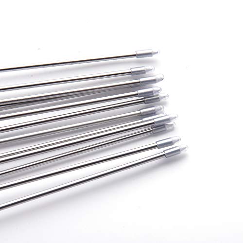 IMEEA Double Skewers for Grilling Thickened Barbeque Skewers Stainless Steel Skewers for Kabobs BBQ Stick with Wood Handle, 16.5-Inch
