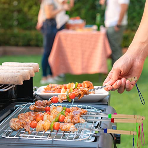 Marshmallow Roasting Sticks 32 inches Telescoping Marshmallow Skewers & Hot Dog Forks Stainless Steel Smores Skewers with Wooden Handle Storage Bag for Campfire Camping Bonfire and Grill(12 Pack )