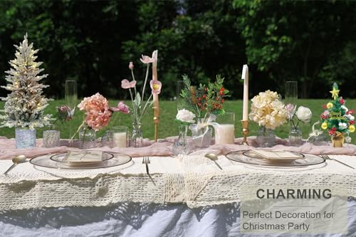 Glass Bud Vases Set of 16 Pcs, Small Bud Vases in Bulk, Christmas Decoration Vases for Centerpieces, Clear Bud Vases for Rustic Wedding Centerpieces, Home Table Flower Decor