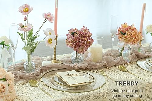Glass Bud Vases Set of 16 Pcs, Small Bud Vases in Bulk, Christmas Decoration Vases for Centerpieces, Clear Bud Vases for Rustic Wedding Centerpieces, Home Table Flower Decor