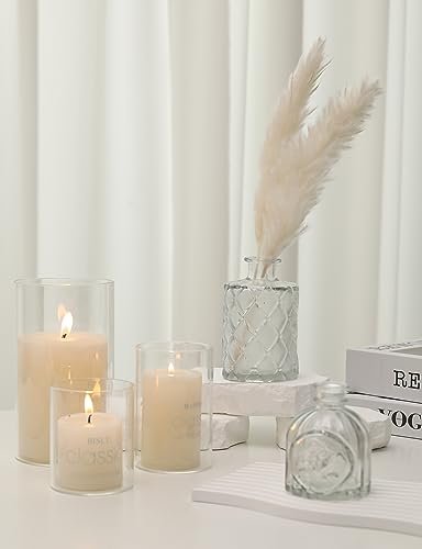 Glass Bud Vases Set of 16 Pcs, Small Bud Vases in Bulk, Christmas Decoration Vases for Centerpieces, Clear Bud Vases for Rustic Wedding Centerpieces, Home Table Flower Decor