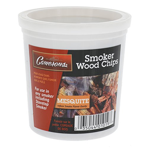 Camerons Wood Smoking Chips - Alder, Hickory, and Mesquite Wood Chips for Smokers - Set of 3 Resealable Pints (0.473176 L)