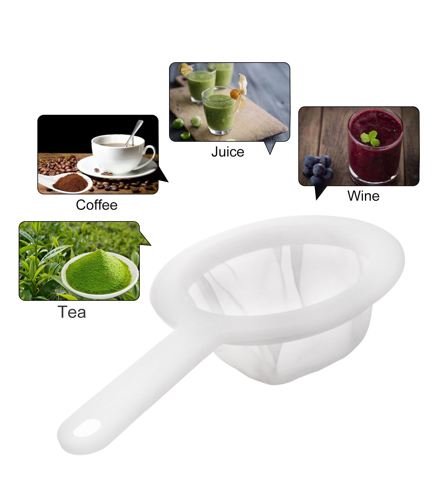 Clscea Fine Plastic Nylon Strainer kitchen Fine Mesh Sieve 80 mesh