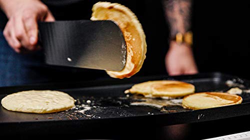 GRILLGOAT Griddle Accessories Kit - 11 Piece Griddle Tool Kit - Stainless Steel Metal Spatula Set, Scraper, Turner, Tongs, Egg Rings and More- Perfect for Blackstone or Hibachi BBQ