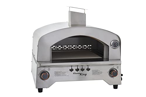 Flame King Propane Gas Pizza & Food Outdoor Oven for Camping, Backyard, Tailgating