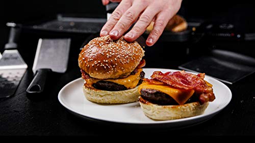 GRILLGOAT Griddle Accessories Kit - 11 Piece Griddle Tool Kit - Stainless Steel Metal Spatula Set, Scraper, Turner, Tongs, Egg Rings and More- Perfect for Blackstone or Hibachi BBQ