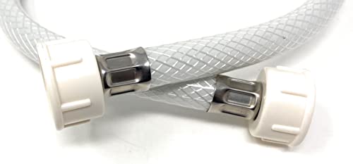 20 inch Braided PVC Water Supply Line 1/2 x 1/2 Female Nuts USED in Sinks [PLS 50 0808]