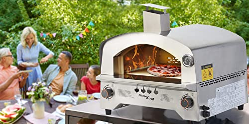 Flame King Propane Gas Pizza & Food Outdoor Oven for Camping, Backyard, Tailgating