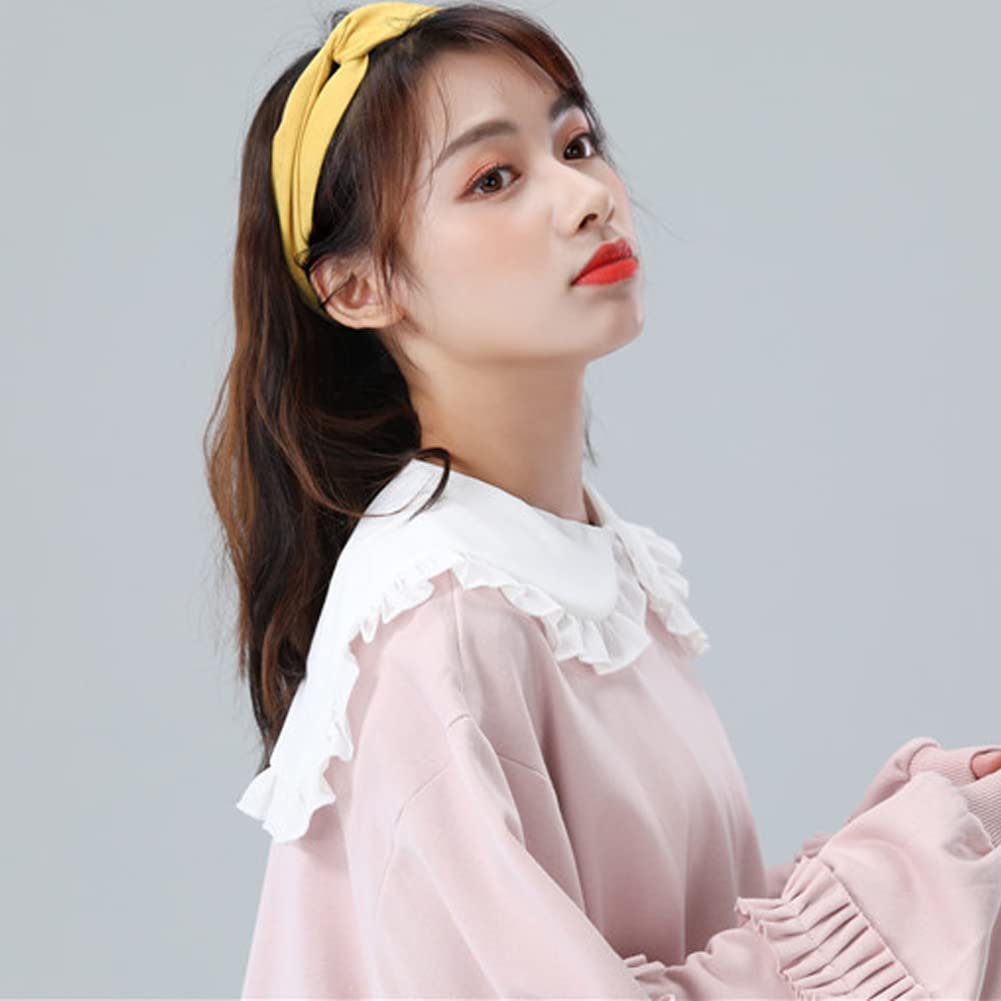 EVGVAT Fake Collar Detachable Faux Collar Half Shirt Women Blouse False Collar Dickey (A-White)