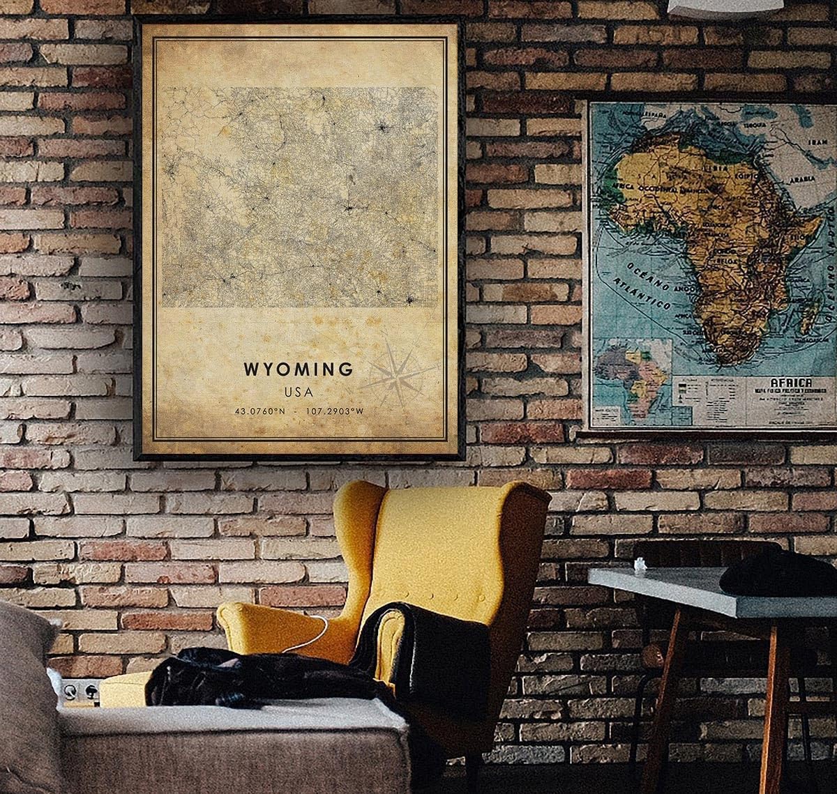 Wyoming Map Print Wyoming Map USA Map Art Wyoming City Road Map Poster Vintage Gift Map