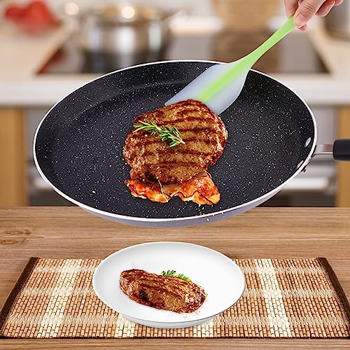 11Inch Griddle Pan with Scraper, Oil Brush, Nonstick Grill Pan for Cooking Eggs, Frying, Grill, Omelettes, Kitchen Griddle Cookware Griddle Pancake Pan, Easy Clean (size:11Inch)