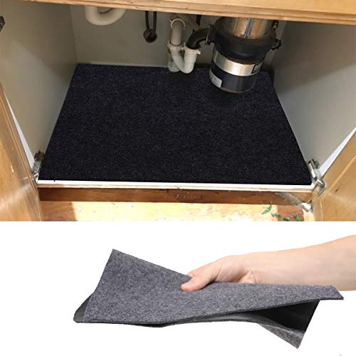 Gas Grill Mat,Premium BBQ Mat and Grill Protective Mat—Protects Decks and Patios from grease splashes,Absorbent material-Contains Grill Splatter,Anti-Slip and Waterproof Backing,Washable (36" x 36")