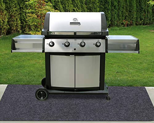 Gas Grill Mat,Premium BBQ Mat and Grill Protective Mat—Protects Decks and Patios from grease splashes,Absorbent material-Contains Grill Splatter,Anti-Slip and Waterproof Backing,Washable (36" x 36")