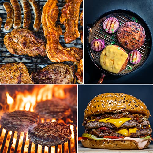 NA Burger Press, Stainless Steel Hamburger Press 5.5 inch Round Burger Smasher Grill Press, Professional Griddle Accessories Kit for Flat Top Grill, Hamburger Patty Maker and Squeeze Grease